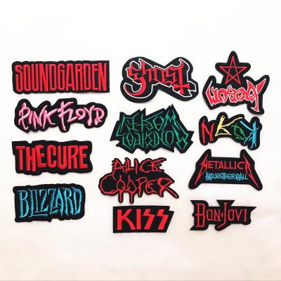 China Wholesale Punk Hip Hop Rock Band Patches Custom Embroidery Iron on Y2K Slogan Letter Patch for Hat for sale