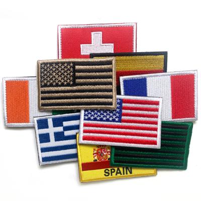 China Manufacturer Wholesale Custom Full Embroidery Flag Badge Patch for Clothing Handmade Iron-on Style Lace Felt Cheap Price for sale