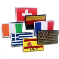 China Manufacturer Wholesale Custom Full Embroidery Flag Badge Patch for Clothing Handmade Iron-on Style Lace Felt Cheap Price for sale