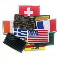 China Manufacturer Wholesale Custom Full Embroidery Flag Badge Patch for Clothing Handmade Iron-on Style Lace Felt Cheap Price for sale