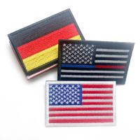 China Manufacturer Wholesale Custom Full Embroidery Flag Badge Patch for Clothing Handmade Iron-on Style Lace Felt Cheap Price for sale