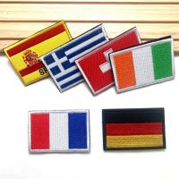 China Manufacturer Wholesale Custom Full Embroidery Flag Badge Patch for Clothing Handmade Iron-on Style Lace Felt Cheap Price for sale