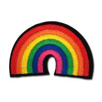 China Custom Colorful 3D Iron-On Embroidered Patches PVC for Clothing Accessories-round Shape Felt Chenille Fabric Hats and Clothes for sale