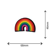 China Custom Colorful 3D Iron-On Embroidered Patches PVC for Clothing Accessories-round Shape Felt Chenille Fabric Hats and Clothes for sale
