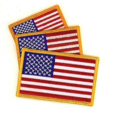 China Custom Flag Embroidery Outdoor Bag Accessories Hook Loop Custom Logo Lace Square Badges  Clothing  Multi-Color Fabric 3D Patches for sale