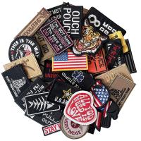 China Custom 3D Embroidered Tactical Patch in Bulk Flower Shape Hook Loop Fastener for Hat Use Mainly Fabric Patches in Bulk Sale for sale