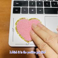 China Various Sizes Self-Adhesive Iron-On Chenille Clothing Patches Backpacks Hats-Heart Embroidered Sequins Wholesale Canvas Canvas for sale