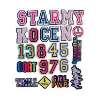 China Custom Colorful Football Embroidery Patches Iron Sportswear Chenille Stick-On Letter Patches Flower Customizable Hat Patches for sale