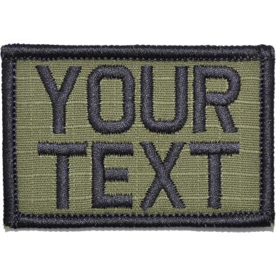 China Customizable Tactical Name Patch with Sequins Personalized Iron-On/Sew-On Hook Loop Fabric Embroidered Add Your Picture for sale