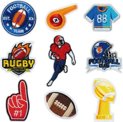 China Navy Blue Chenille Fabric Embroidered Basketball Patches Heart-Shaped Flower Transfers for Easter Valentines for Hat Decorations for sale