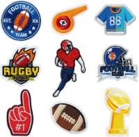 China Navy Blue Chenille Fabric Embroidered Basketball Patches Heart-Shaped Flower Transfers for Easter Valentines for Hat Decorations for sale