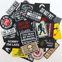 China Funny Tactical 3D Chenille Embroidery Loop and Hook Patches for Caps Backpacks Vest Harness Uniforms for sale