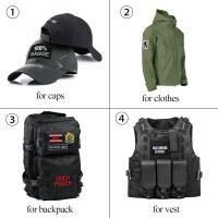 China Funny Tactical 3D Chenille Embroidery Loop and Hook Patches for Caps Backpacks Vest Harness Uniforms for sale