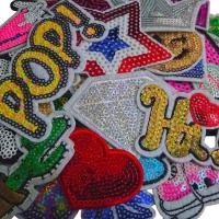 China Custom Colorful Football Patches Embroidery Hat Patches Iron for Sportswear Embroidered Chenille Stick-on Letter Patches for sale