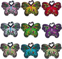 China Custom Assorted Colorful Butterfly Patches Iron-On Embroidered Fabric Plastic DIY Craft Applique With Woven Sequins DIY Projects for sale
