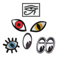 China Custom Evil Eye Clothing Patches Embroidered Iron-on Fabric Patches with Big Eyes for Clothes Accessories for sale