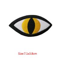 China Custom Evil Eye Clothing Patches Embroidered Iron-on Fabric Patches with Big Eyes for Clothes Accessories for sale