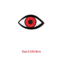 China Custom Evil Eye Clothing Patches Embroidered Iron-on Fabric Patches with Big Eyes for Clothes Accessories for sale