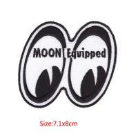 China Custom Evil Eye Clothing Patches Embroidered Iron-on Fabric Patches with Big Eyes for Clothes Accessories for sale