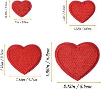China Custom Large Embroidered Chenille Heart Patch Sequin Iron-On Heart Patches for Hat for sale
