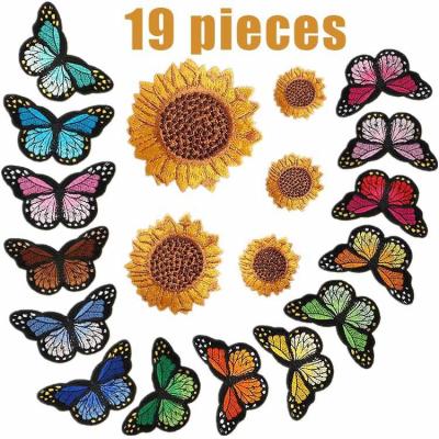 China High Performance Butterfly Shaped Embroidery Patches Fabric Patches with Embroidered Technics for sale