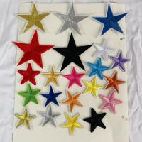 China Custom Embroidered Fabric Star Patch with Sequins Iron-On Embroidery for Clothing for sale