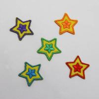 China Custom Embroidered Fabric Star Patch with Sequins Iron-On Embroidery for Clothing for sale