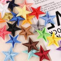 China Custom Embroidered Fabric Star Patch with Sequins Iron-On Embroidery for Clothing for sale