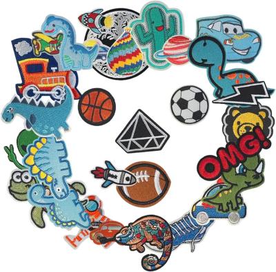 China Wholesale Custom 24-Color Embroidered Patches Fun Text Chenille Patches for Personalized Clothing Use for sale