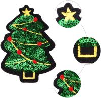 China Customized Large Christmas Embroidered Chenille Fabric Patches 2-3 Day Sample Time Christmas Themed Flower Heart Badge for Hat for sale