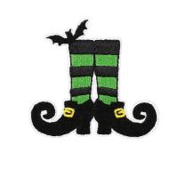 China Flat Embroidery Patch Custom Iron on DIY Embroidery Patches Backpack Halloween Wizard Batcat Embroidery Patch for sale