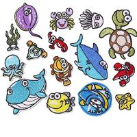 China Marine Animal Embroidery Patch Patches Custom Embroidery for sale