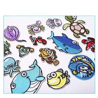 China Marine Animal Embroidery Patch Patches Custom Embroidery for sale
