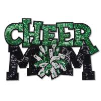 China Gold Sunflower Sequin Patch Custom Chenille Embroidery for Clothing Iron-On Fabric Logo Decoration OEM Model for sale