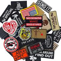 China Customizable Olive Green Tactical Embroidery Patch Hook & Loop for Garments Character Design for sale