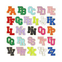 China Wholesale Self-Adhesive Chenille A-Z Letter Patches Embroidered Letters for Clothing Fabric Shoes Bags-Multicolor for sale