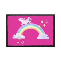 China Custom 2x3 in Rainbow Hook and Loop Attach Woven Embroidered Patch for Hats Jeans Vest Coat-Mainly Fabric by Pull Patches for sale