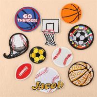 China Wholesale 3D Letters Patches for Sportswear Football Basketball Appliqued Embroidered Badge Embroidery Fabric for Garments for sale