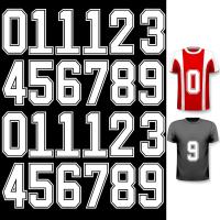 China Colorful Rainbow Alphabet Shadow Letters Basketball Sportswear Numbers Iron on Sportswear Colorful Letters for sale