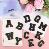 China DIY Iron on Embroidered Glitter Adhesive Embroidery Patches Hair Clips Selfadhesive Patches 3D Chenille Patch for sale