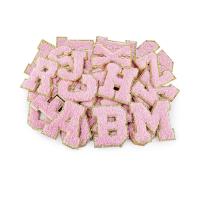 China Alphabet Patches Quickly Produce Samples Glitter Selfadhesive Embroidery Patches Iron on Custom Patches for sale