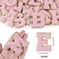 China Alphabet Patches Quickly Produce Samples Glitter Selfadhesive Embroidery Patches Iron on Custom Patches for sale