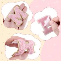 China Alphabet Patches Quickly Produce Samples Glitter Selfadhesive Embroidery Patches Iron on Custom Patches for sale
