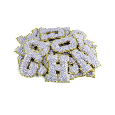 China Custom 26Pcs Self Adhesive Chenille Letter Patches A-Z, Chenille Letters for Clothing, Fabric, Shoes, Bags (Light Purple) for sale