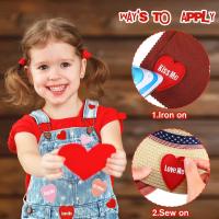 China Designer Custom Logo Letter Sew-on Embroidery Full Embroidered Heart Patch for Garment Chenille Embroidery Patches for sale