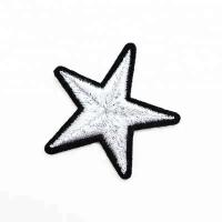 China Wholesale Silver Metallic Embroidered Star Patches for sale