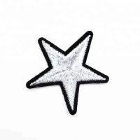China Wholesale Silver Metallic Embroidered Star Patches for sale