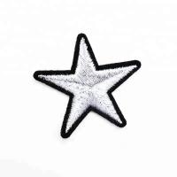 China Wholesale Silver Metallic Embroidered Star Patches for sale