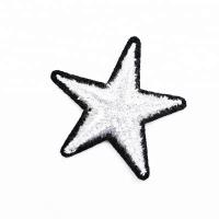 China Wholesale Silver Metallic Embroidered Star Patches for sale