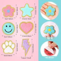China High Quality Iron-On Patches From China Factory Various Embroidered Insects Flowers Bootheart Star Designs on Fabric for Hat Use for sale